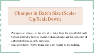 Scale Up And Post Approval Changes (SUPAC) | PPTX