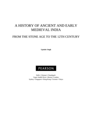A History Of Ancient And Early Medieval India Upinder Singh | PDF