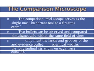 Firearms identification by Comparison and pattern recognition | PPTX
