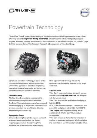 Volvo drive e factsheet volvo s90 and v90 | PDF