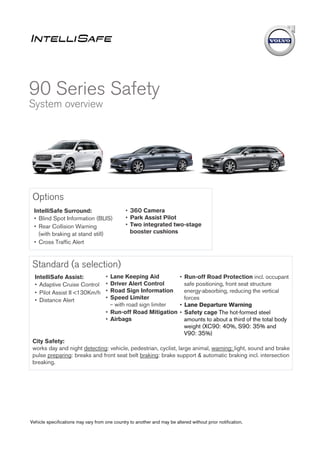 Volvo intelli safe factsheet for volvo s 90 series cars | PDF