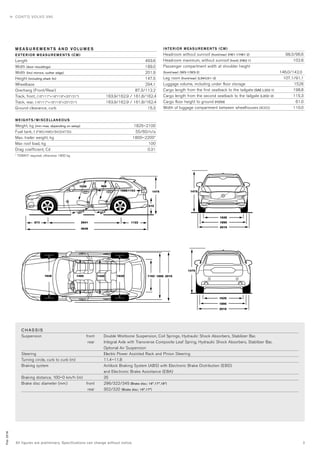 Volvo V90 Technical Specs - Official | PDF