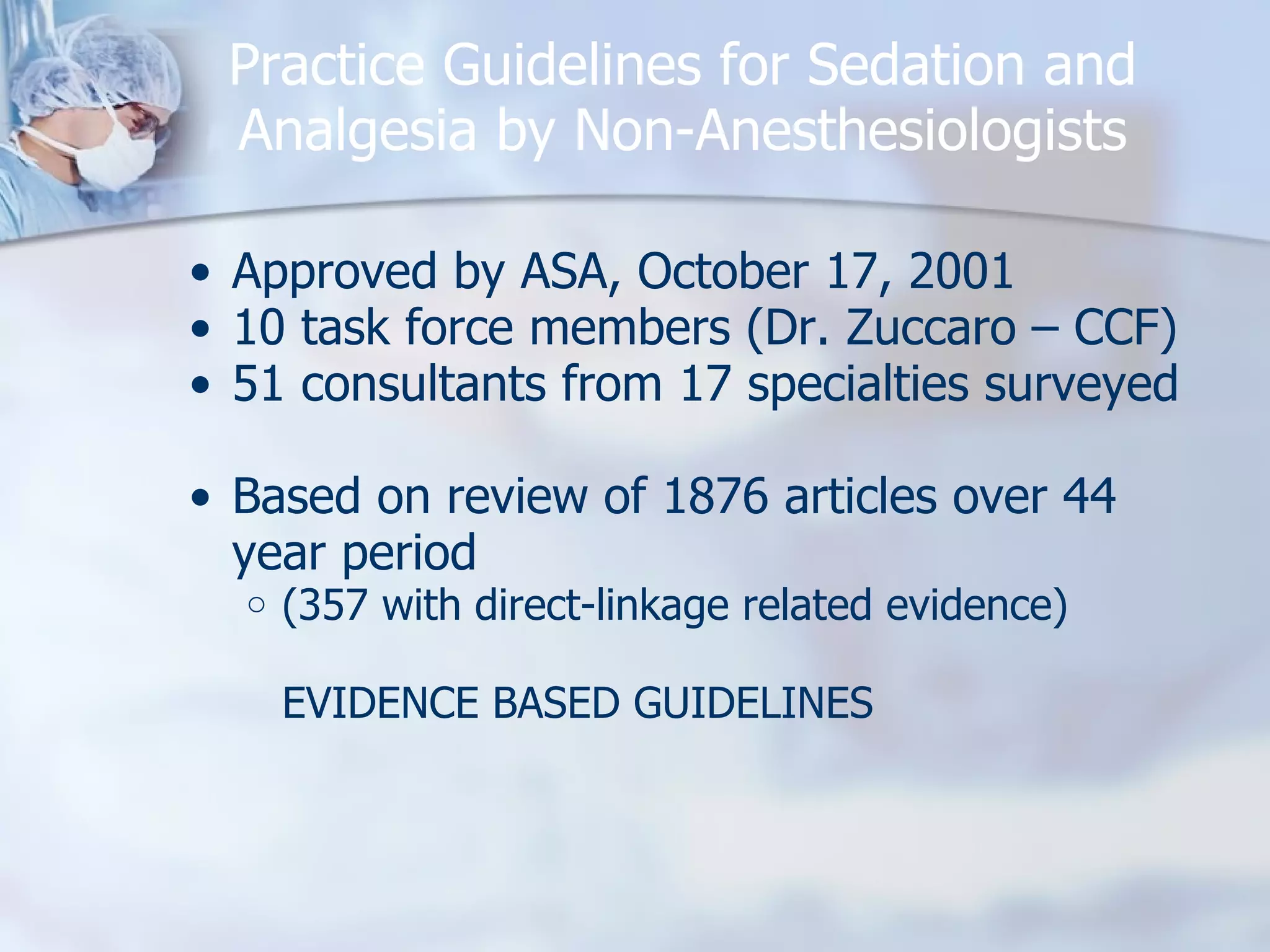An Update on Procedural Sedation | PPT