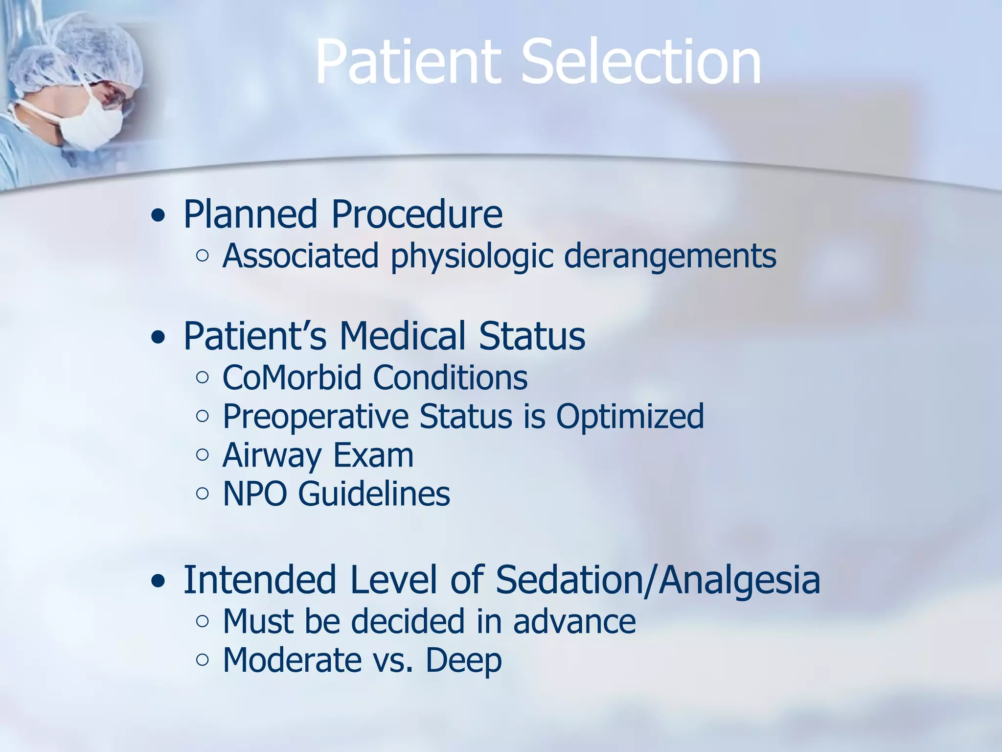 An Update on Procedural Sedation | PPT