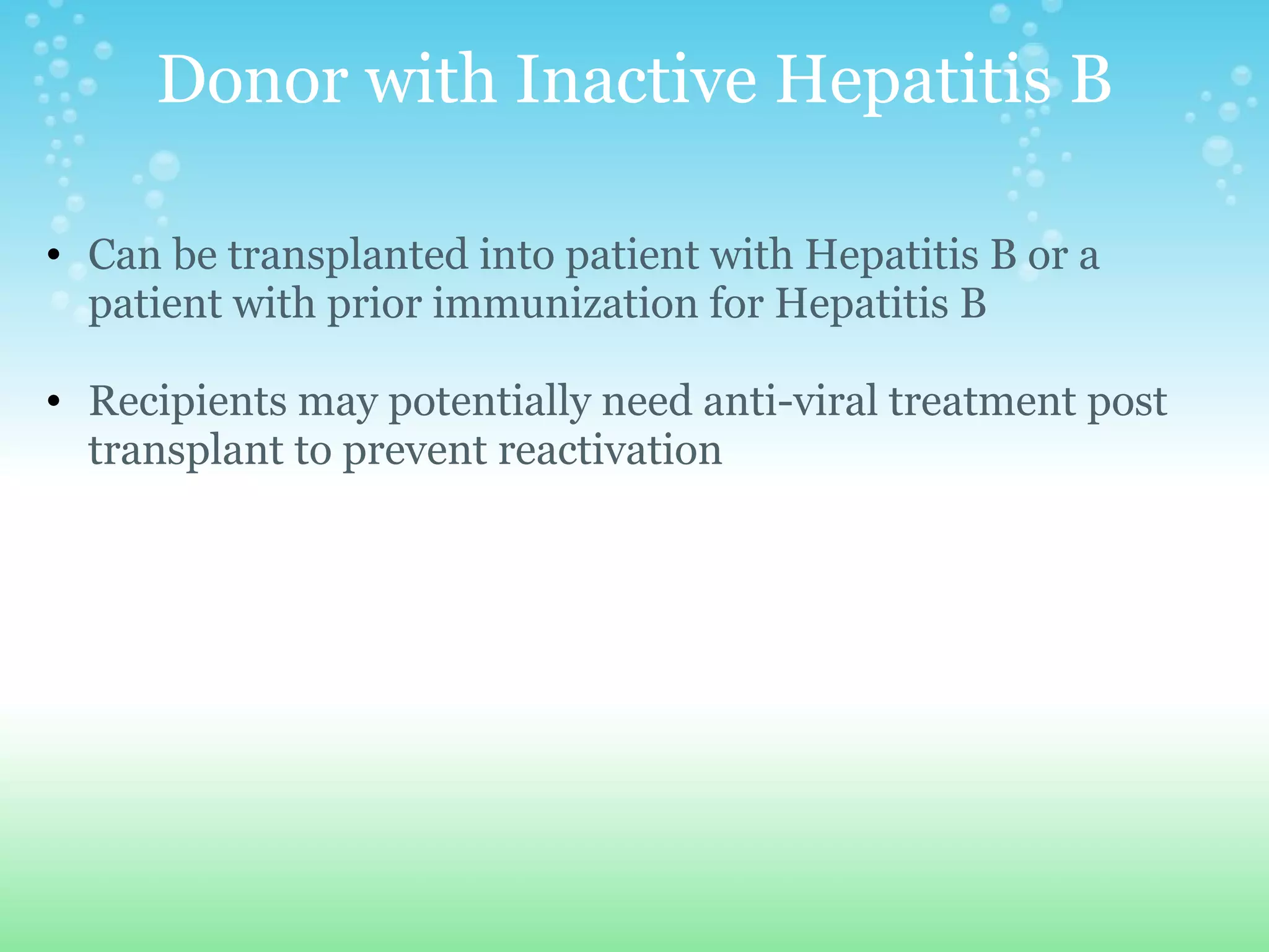 Expanded Donor Criteria forLiver Transplantation | PPT