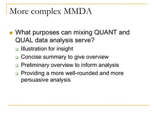 Mixed Methods Research Design and Analysis With Validity: A Primer | PPT