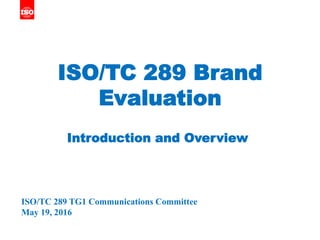 ISOTC 289 Introduction for Participants | PDF