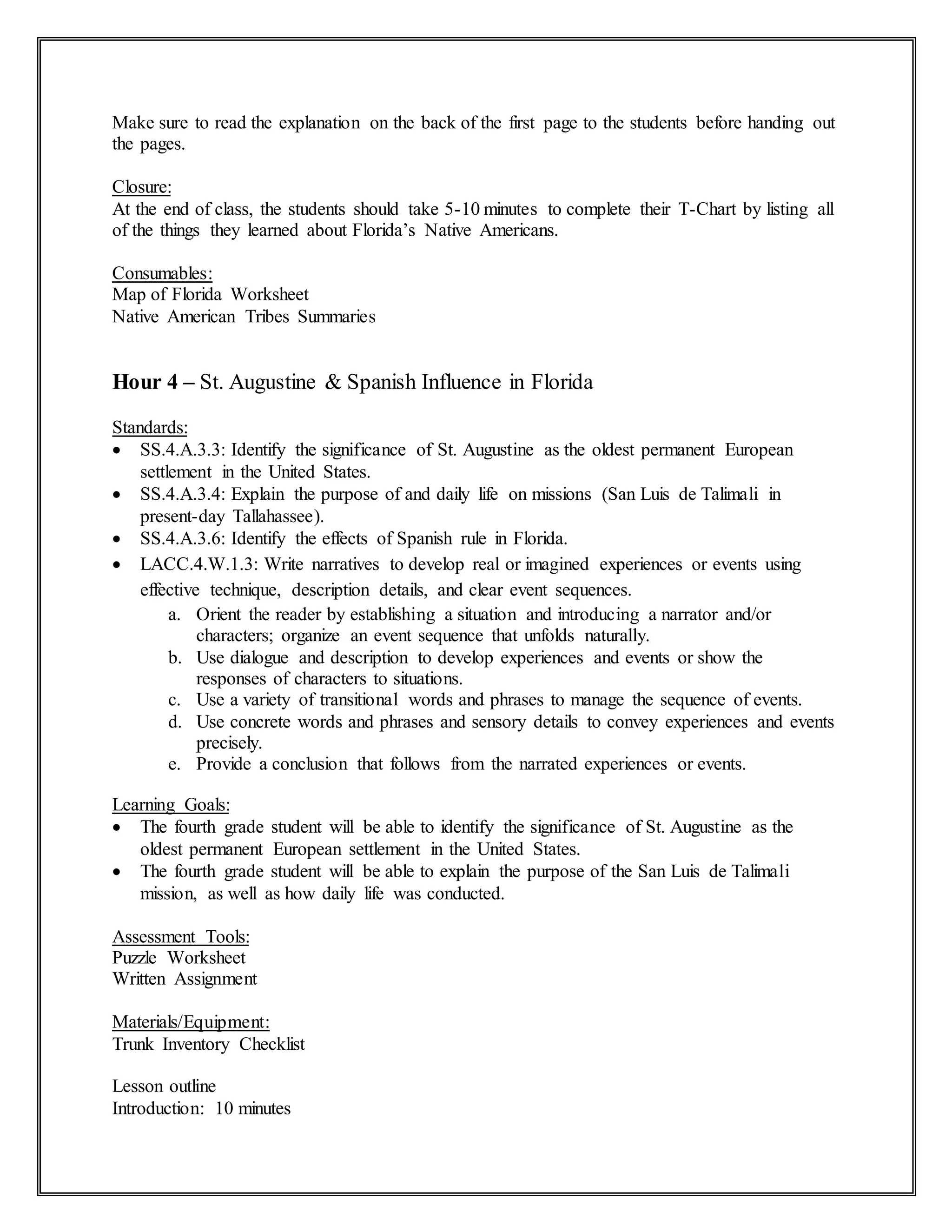 Grade 4_Conflict Over Florida_Updated | DOCX