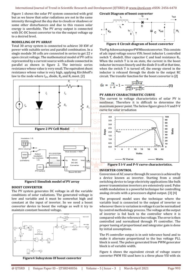 Analysis and Simulation of Solar PV Connected with Grid Accomplished with Boost Converter and ...