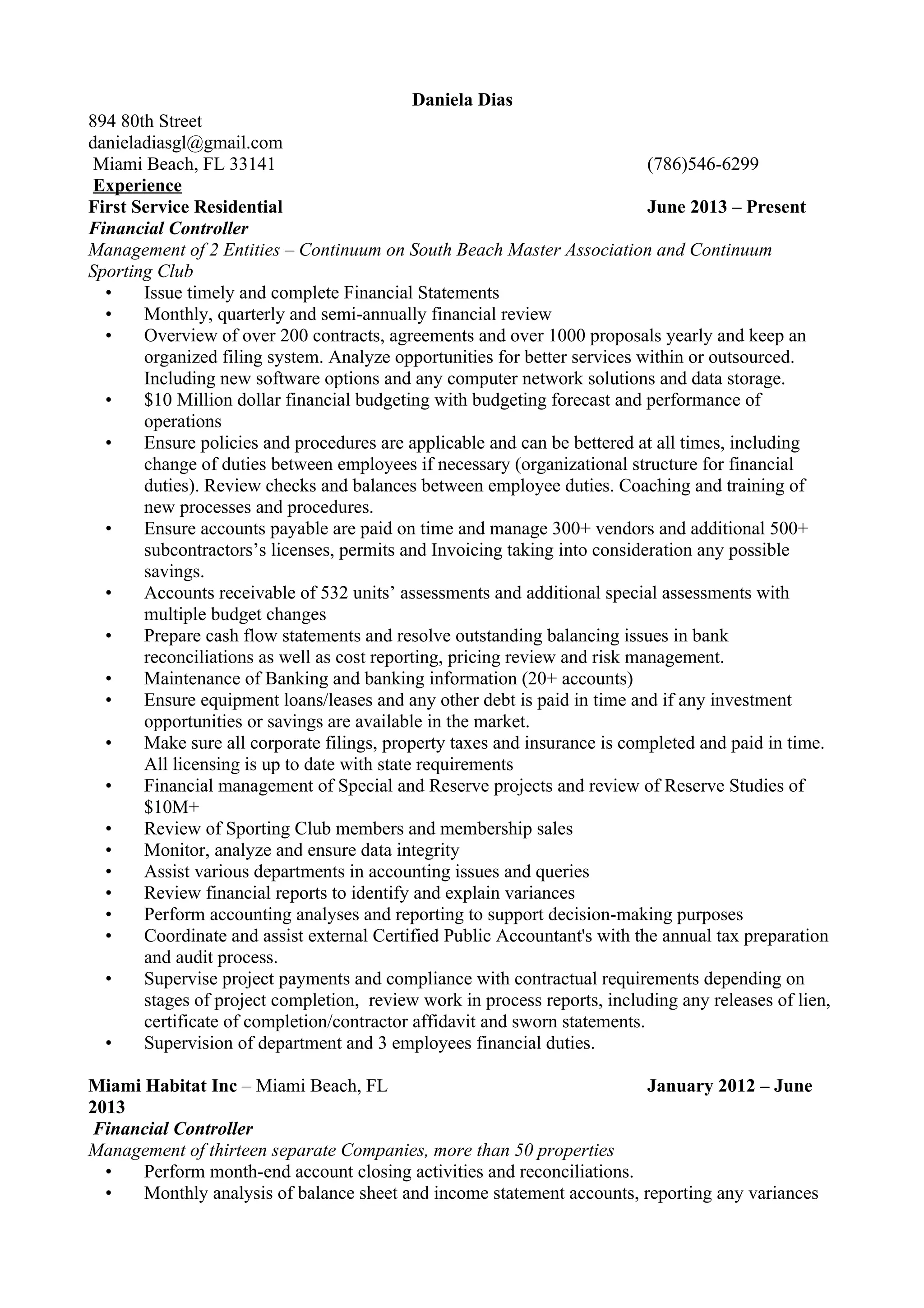 Daniela Dias Resume | DOC