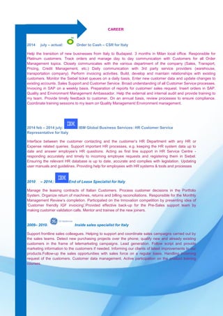 ZSANETT PRUSZI Curriculum Vitae | PDF