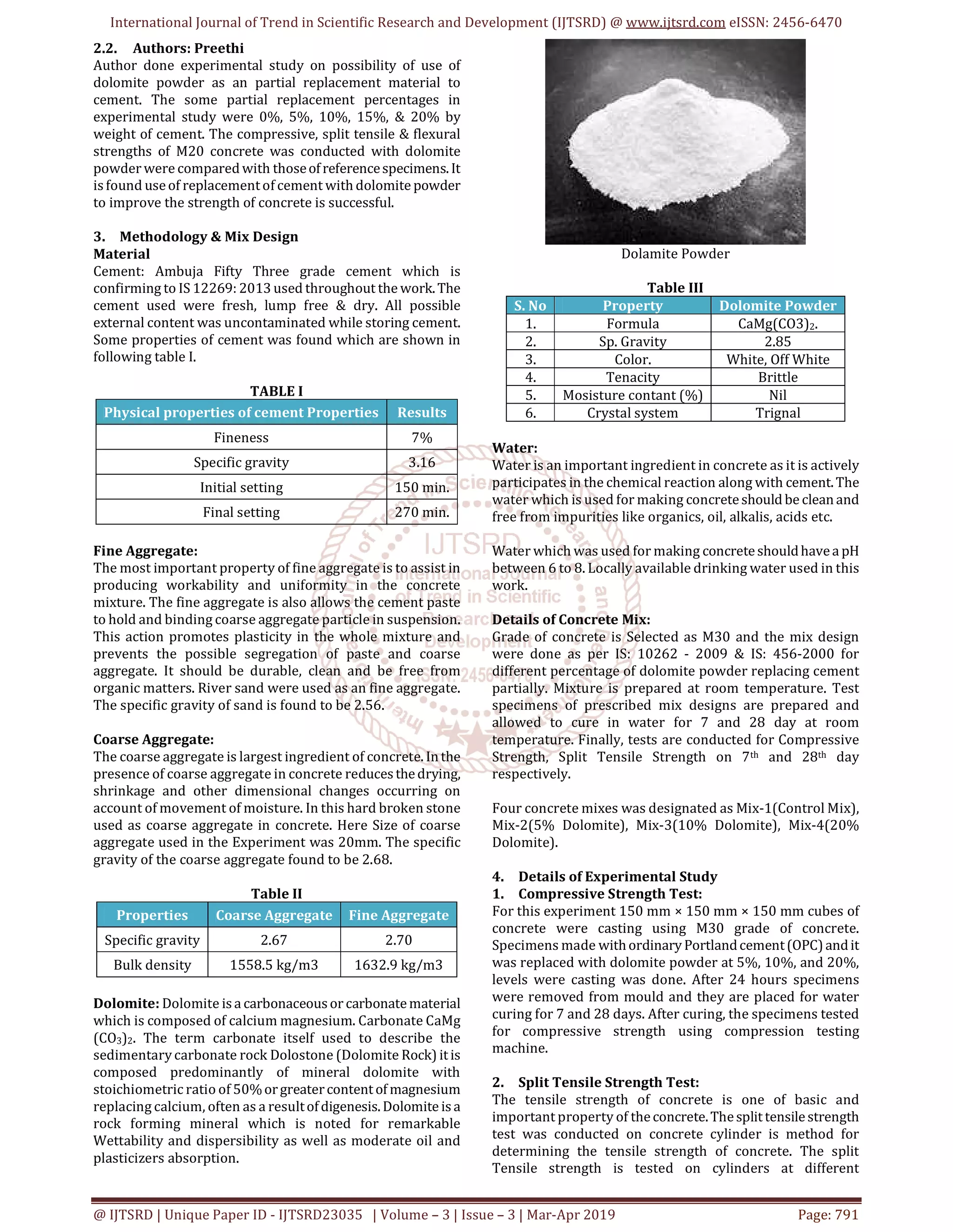 Experimental Investigation on Replacement of Cement in Concrete ...
