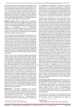 The Works of Rabindranath Tagore An Ecocritical Reading | PDF