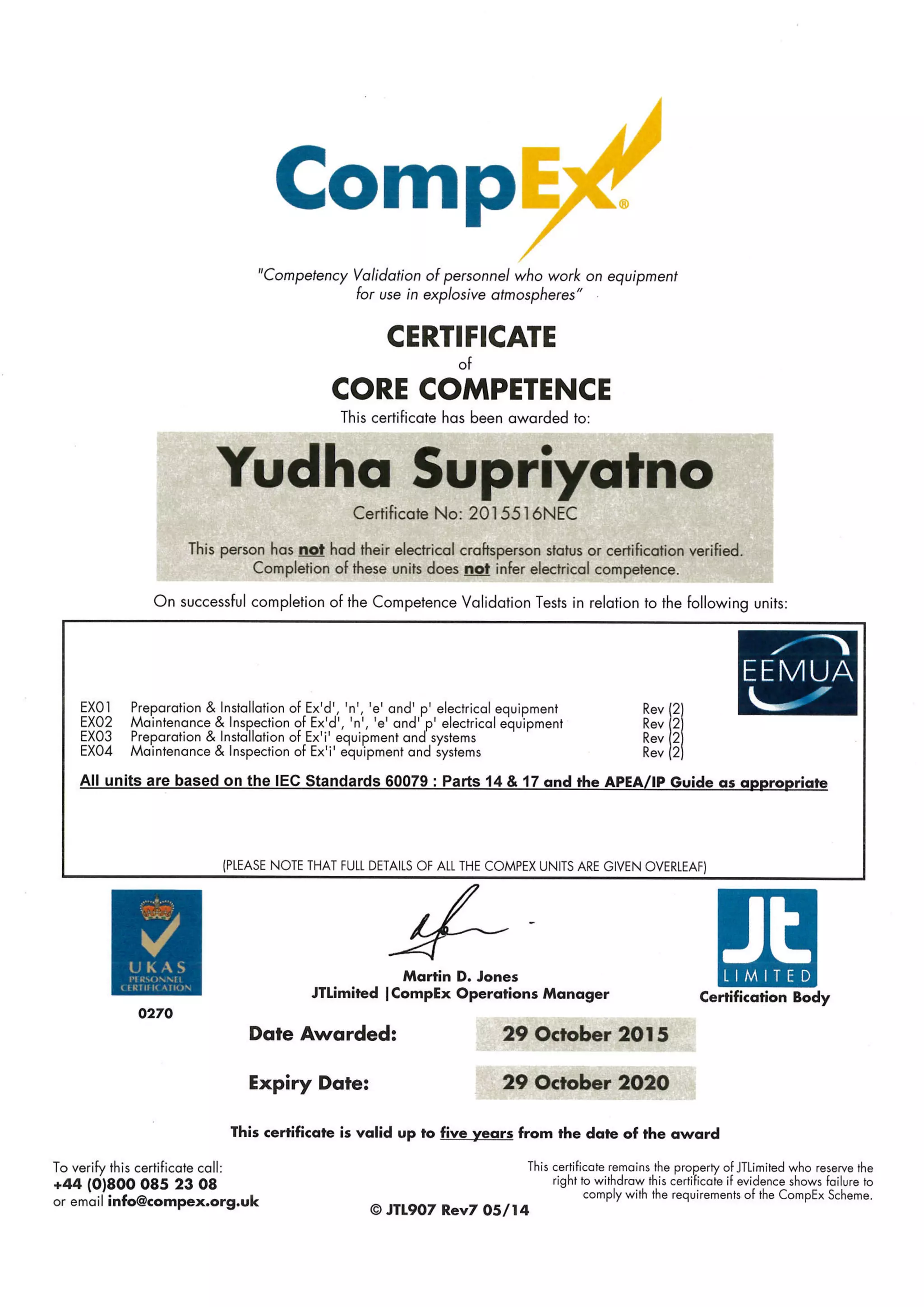compEx certificate | PDF