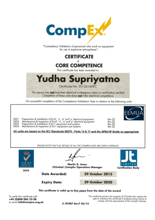 compEx certificate