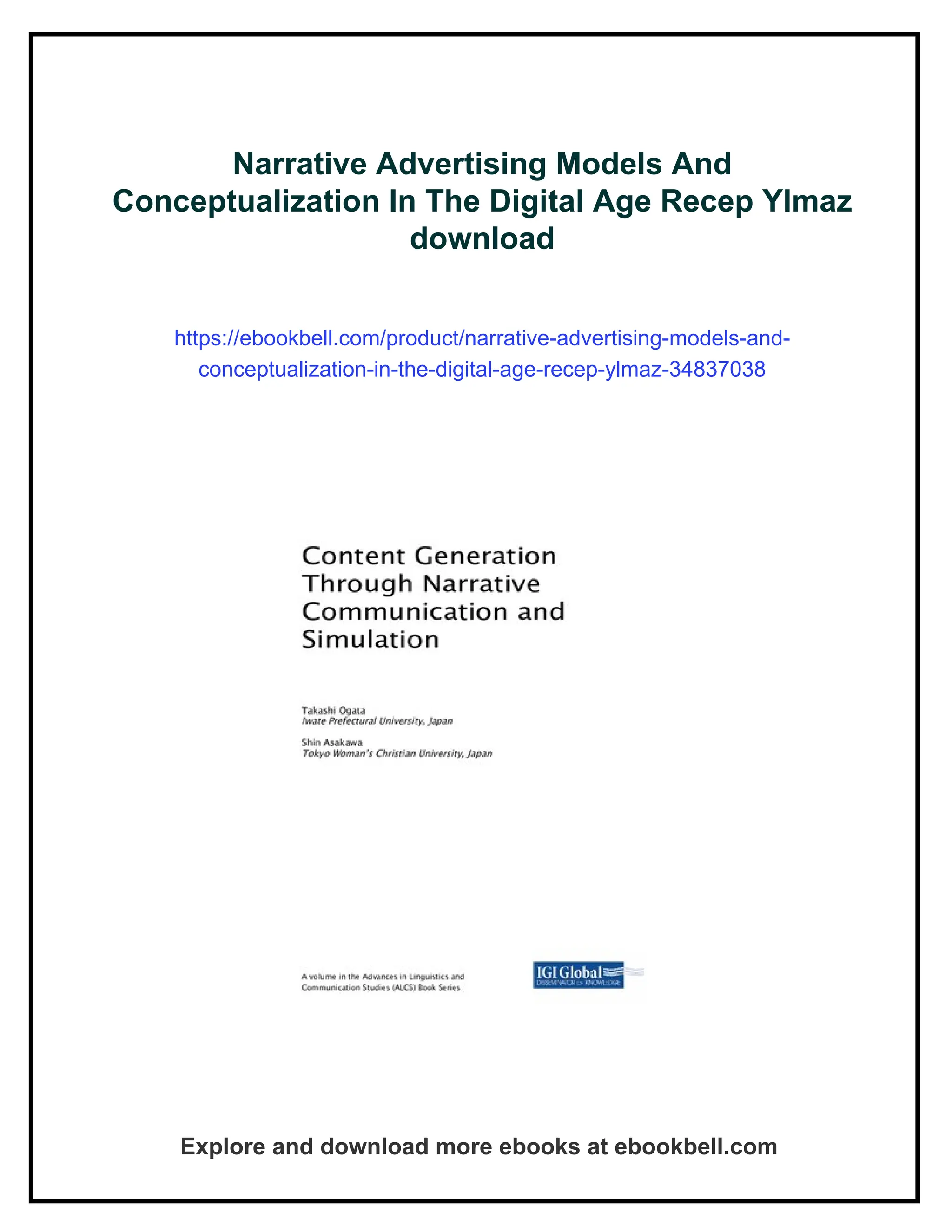 Narrative Advertising Models And Conceptualization In The Digital Age ...
