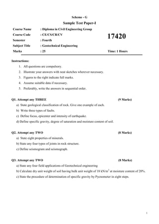 17420 geotechnical engineering | PDF