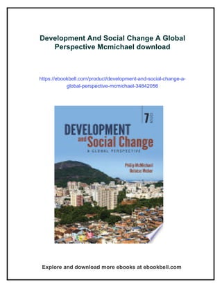 Development And Social Change A Global Perspective Mcmichael | PDF