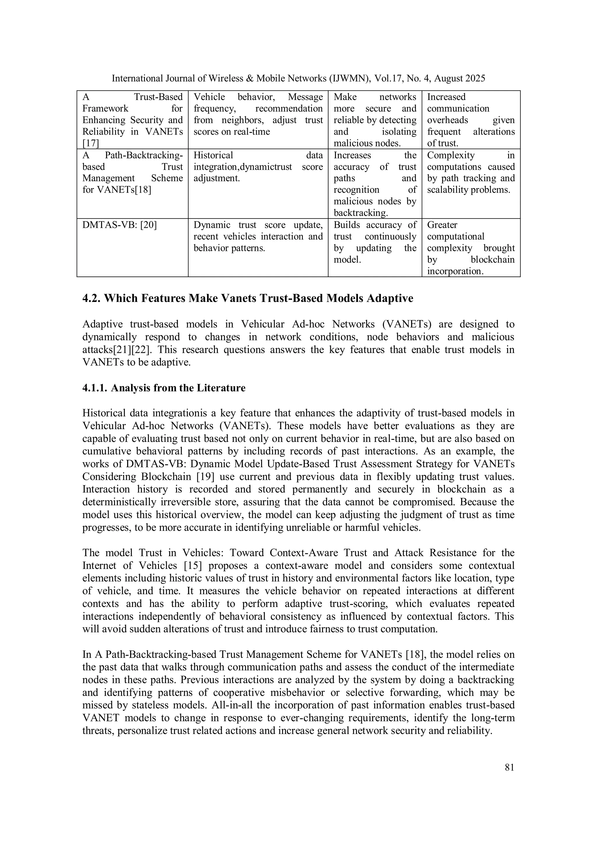 SYSTEMATIC REVIEW OF VEHICULAR AD-HOC NETWORKS TRUST-BASED MODELS | PDF