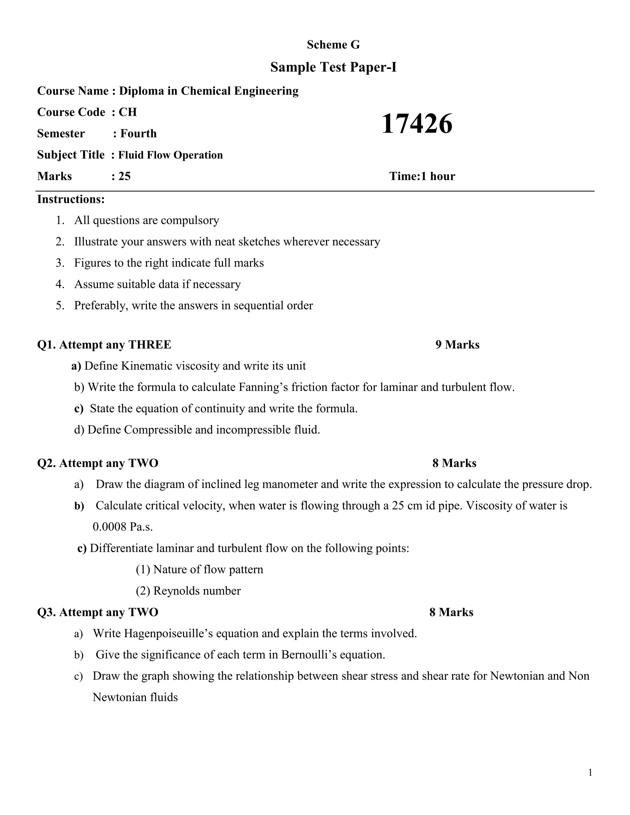 17426 fluid flow operation | PDF