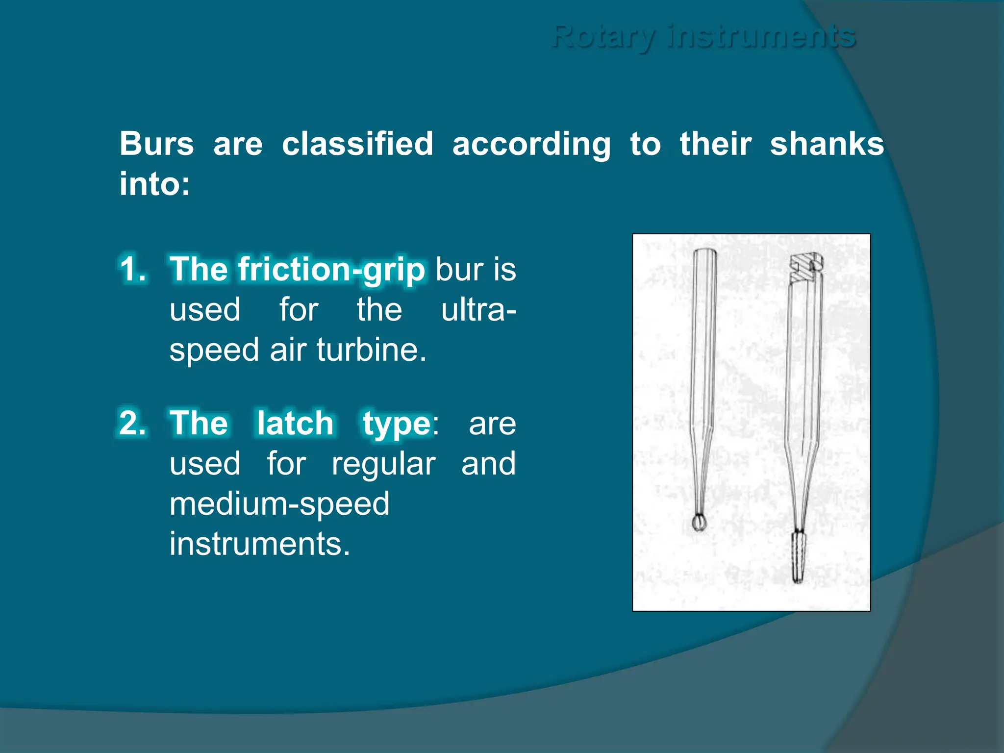 Rotary instruments for dentistry students | PPT