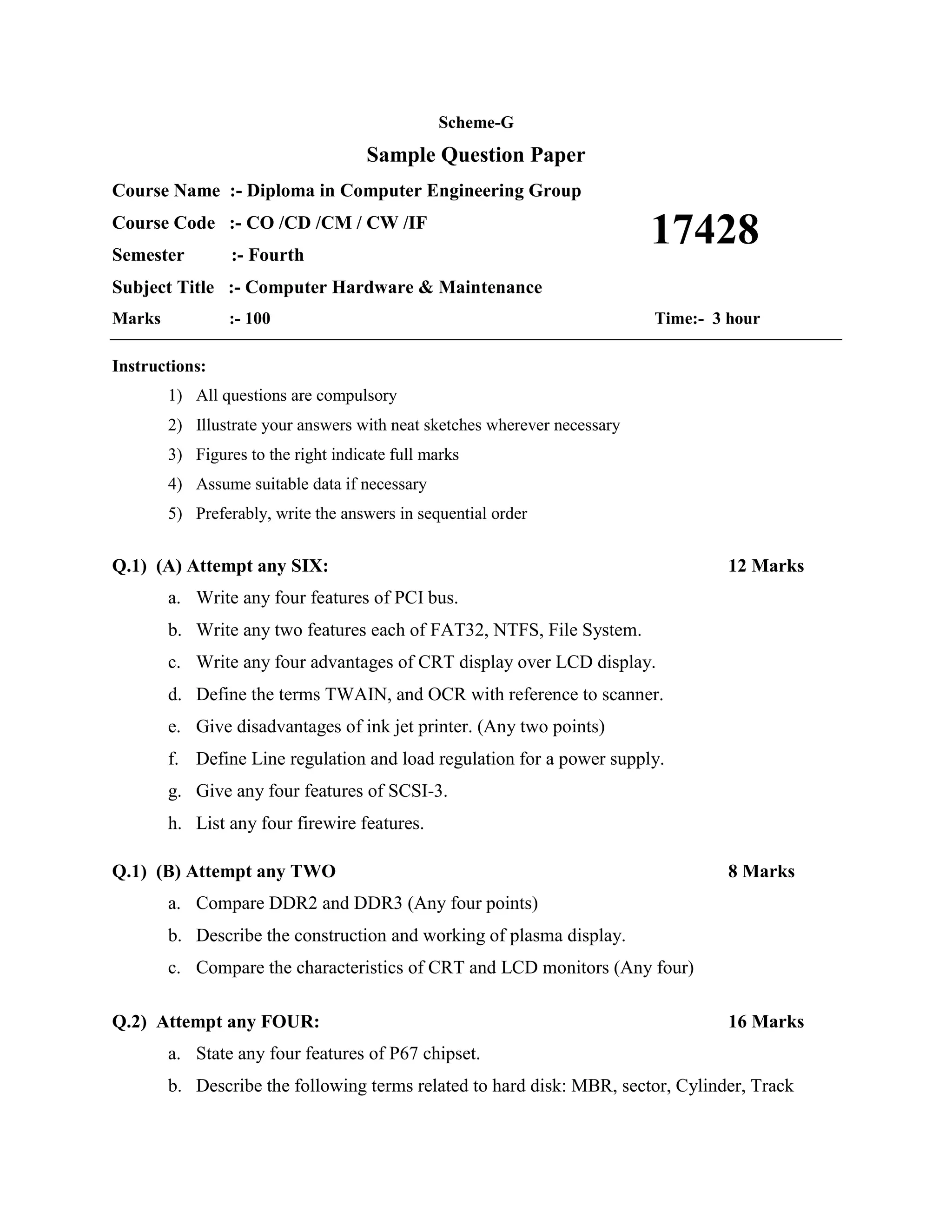 17428 Computer Hardware And Maintenance Pdf