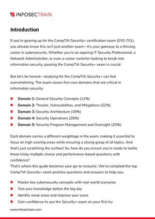 𝐂𝐨𝐦𝐩𝐓𝐈𝐀 𝐒𝐞𝐜𝐮𝐫𝐢𝐭𝐲+ 𝐜𝐞𝐫𝐭𝐢𝐟𝐢𝐜𝐚𝐭𝐢𝐨𝐧 𝐞𝐱𝐚𝐦 (𝐒𝐘𝟎-𝟕𝟎𝟏) | PDF