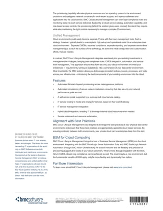 BMC Cloud Lifecycle Management Datasheet | PDF | Free Download