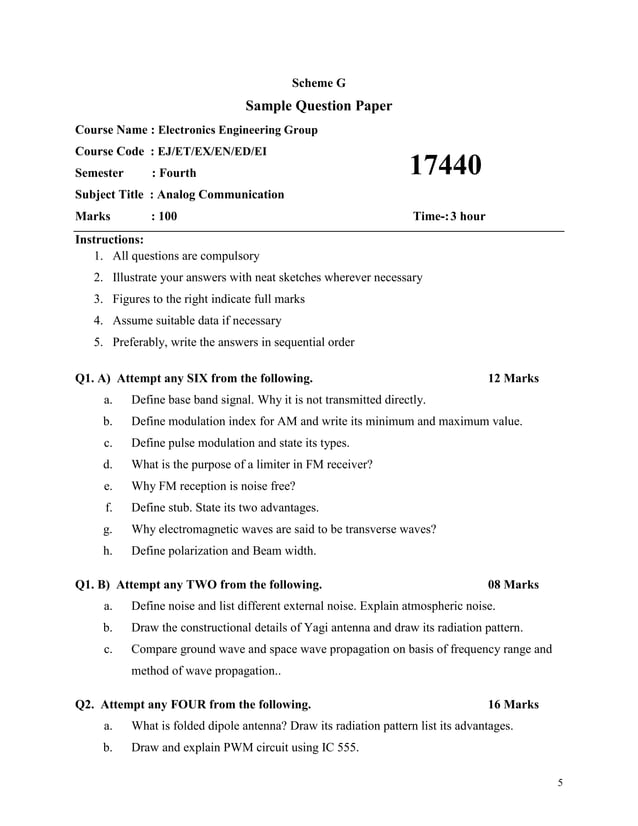 17440 Analog Communication Pdf