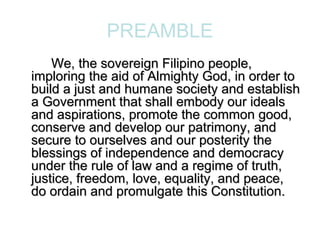 Preamble Philippine Constitution