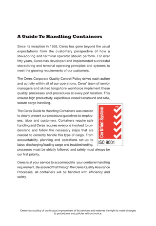 Ceres_ContainerGuide_2012_final | PDF | Rail Travel | Travel Type