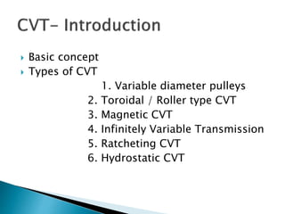 CVT Seminar | PPT