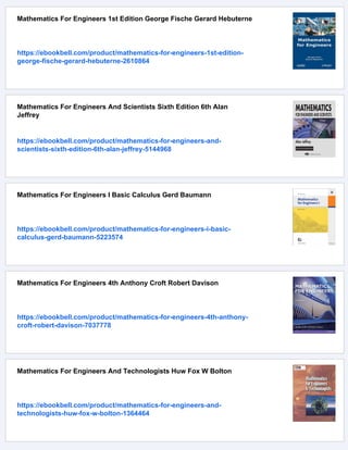 Mathematics For Engineers 5th Edition Anthony Croft Robert Davison | PDF