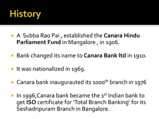 canara bank ppt | PPTX