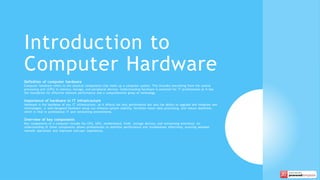 inside the computer and hardware full english | PPTX