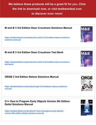 M and B 3 Hybrid 3rd Edition Dean Croushore Solutions Manual | PDF