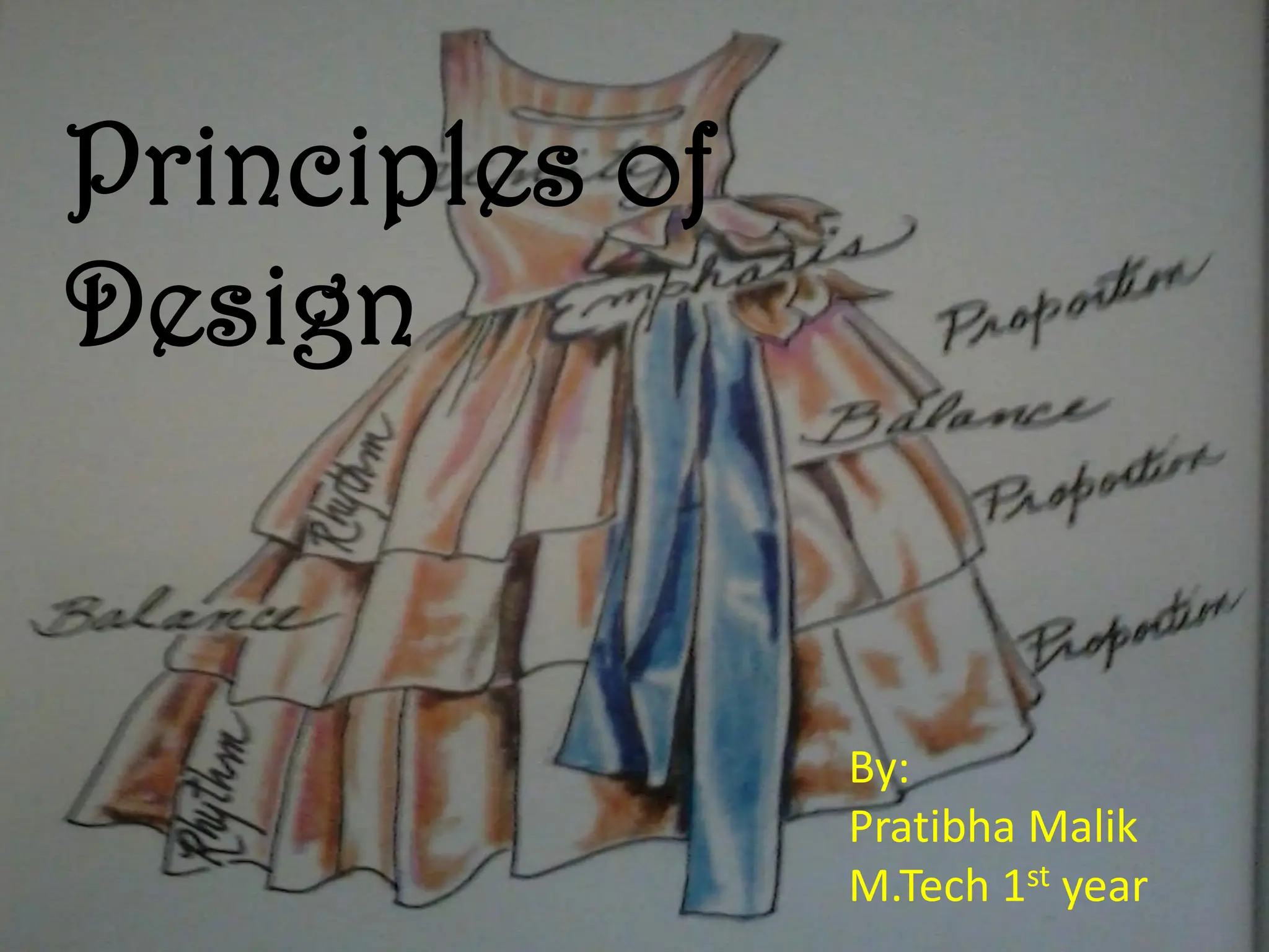 Rhythm Dress Design Sketch