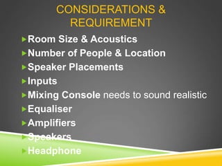 PA and sound system | PPT