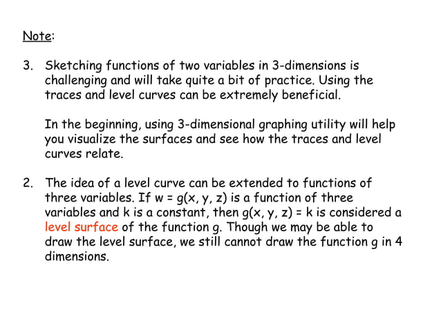 Introduction to Functions of Several Variables | PPT | 3-D Graphics | Computer Software and ...