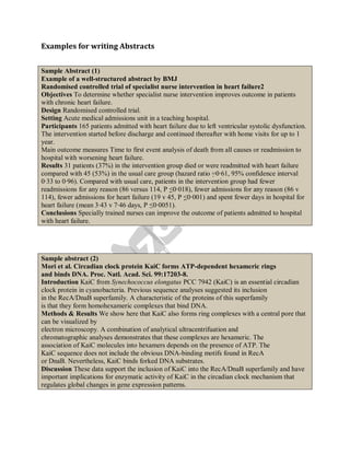 how to write an abstract | PDF