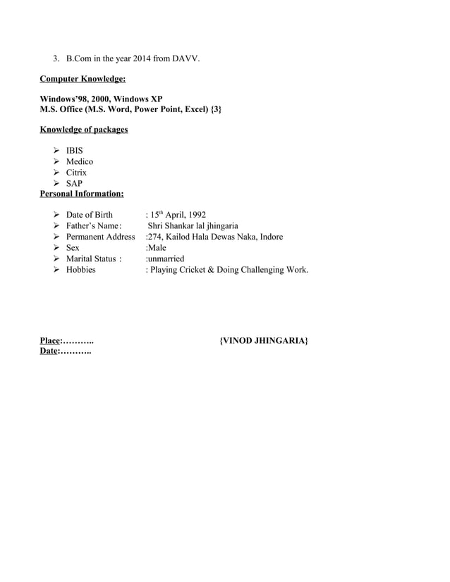 CURRICULUM_VITAE_1__1_ | DOC | Business Accounting & Finance | Business