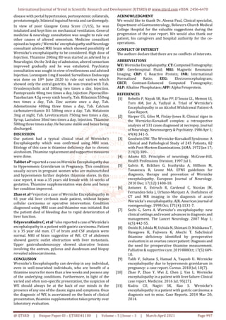 An Insight to Wernicke Encephalopathy | PDF