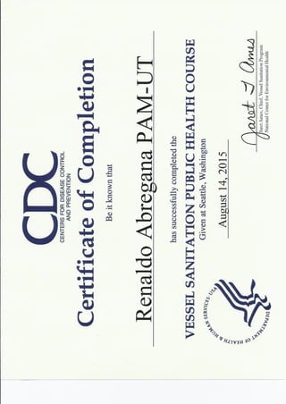 USPH certificate_Rhey Pam-ut | PDF