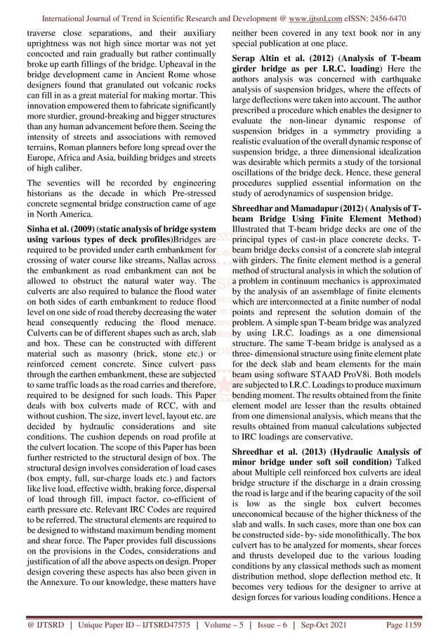 Design and Analysis of a Girder Bridge for Highway Structures Using Sap 2000 | PDF