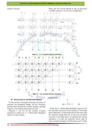 Low Power Implementation of Booth’s Multiplier using Reversible Gates | PDF