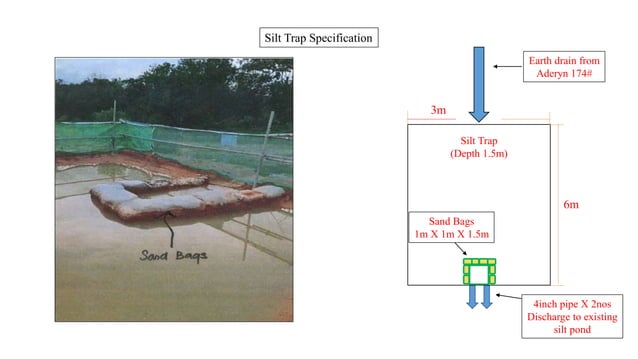 #174 Logistic Plan for site including silt trap design | PPT
