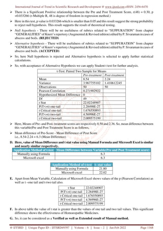 Utility of Homoepathic Medicines in Cases of “Cuteneous Suppuration ...