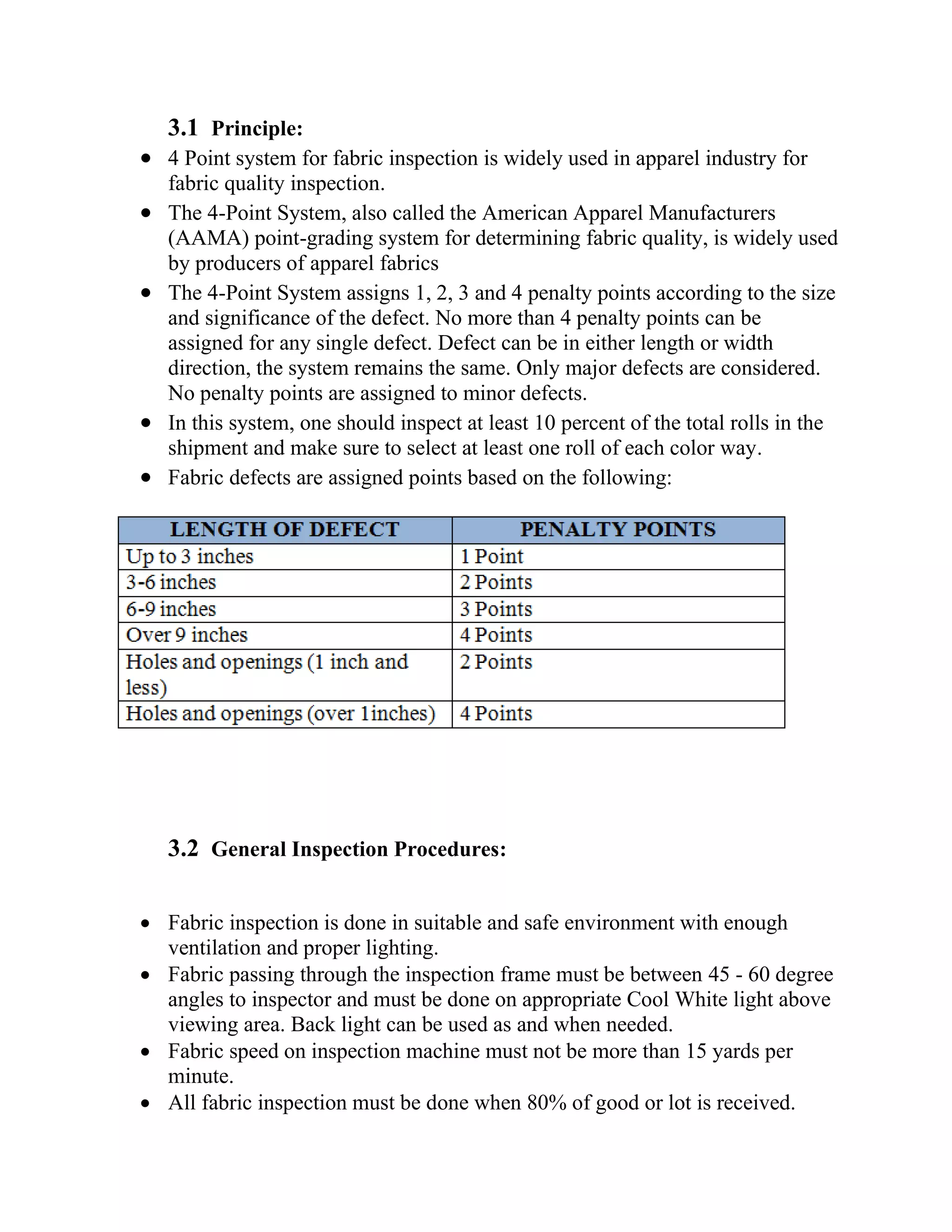 Fabric Evaluation by 4-point Inspection System | PDF