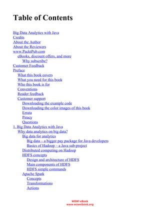 Big Data Analytics With Java 1st Rajat Mehta | PDF