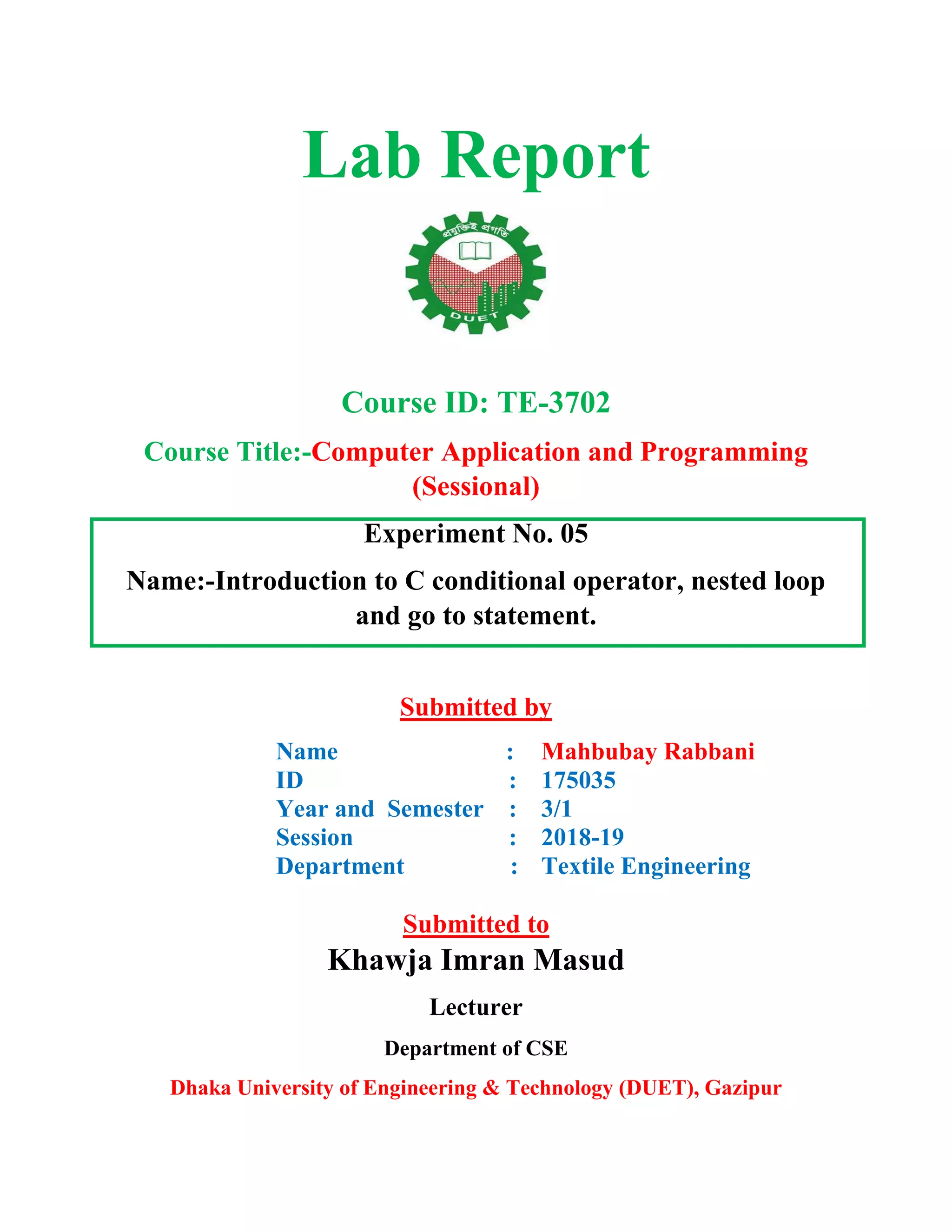 175035 cse lab-05 | PDF